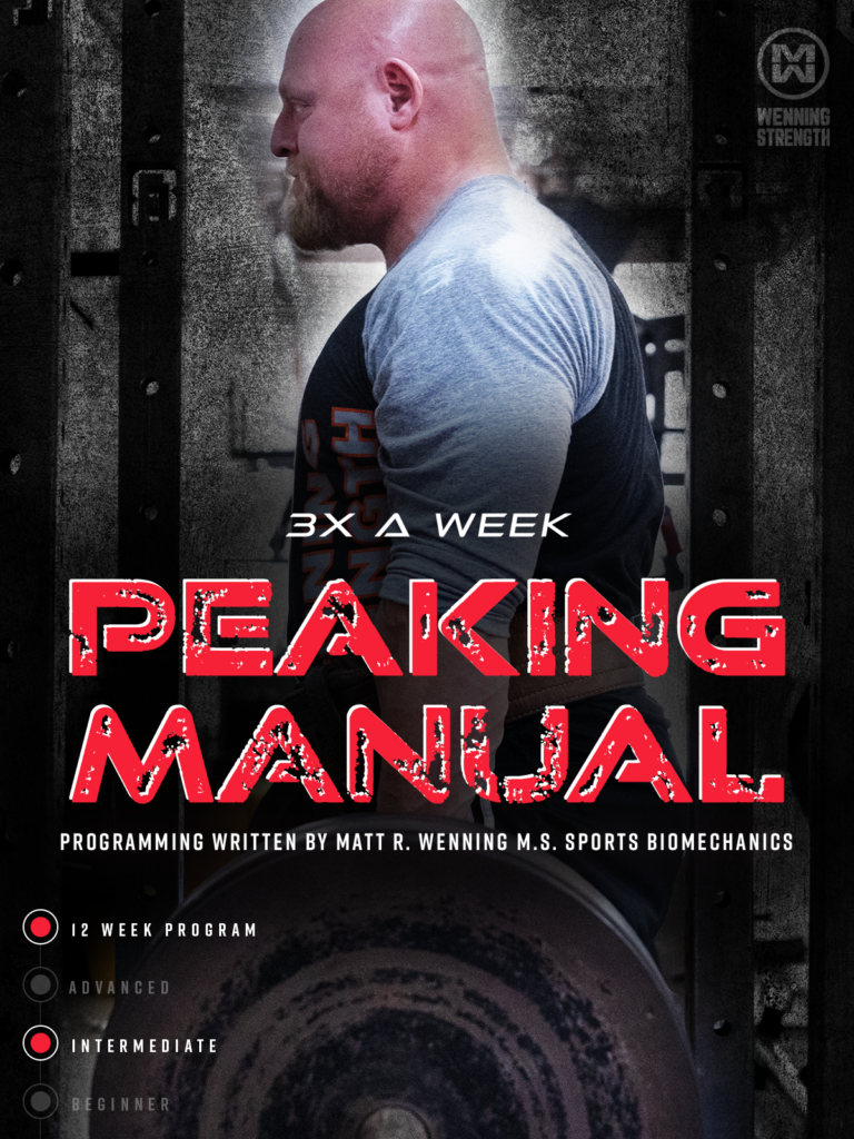 3x a Week Peaking Manual | Wenning Strength